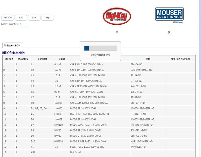 Power Integrations - PI Expert BOM